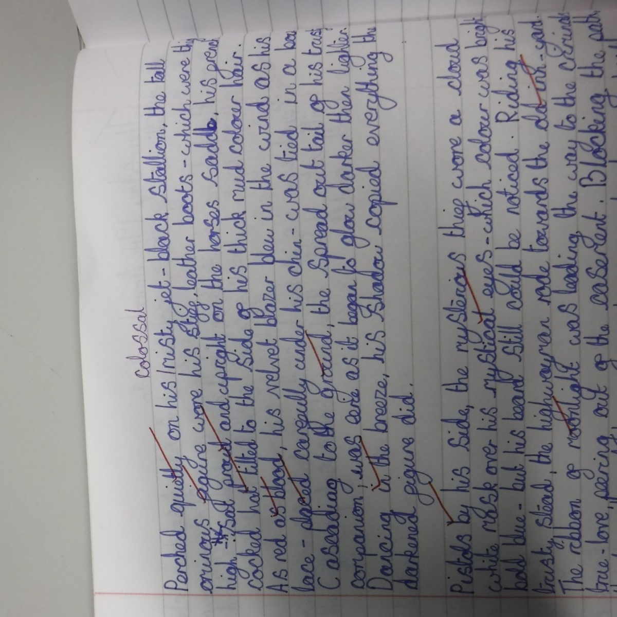 Upton Junior School - 6Y Character Description of the Highwayman